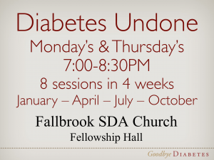 Diabetes Undone - A Wellness Program for Everyone - Temecula ...